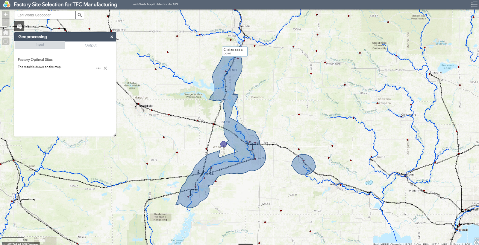 Geography 455: Web GIS: Geoprocessing Services