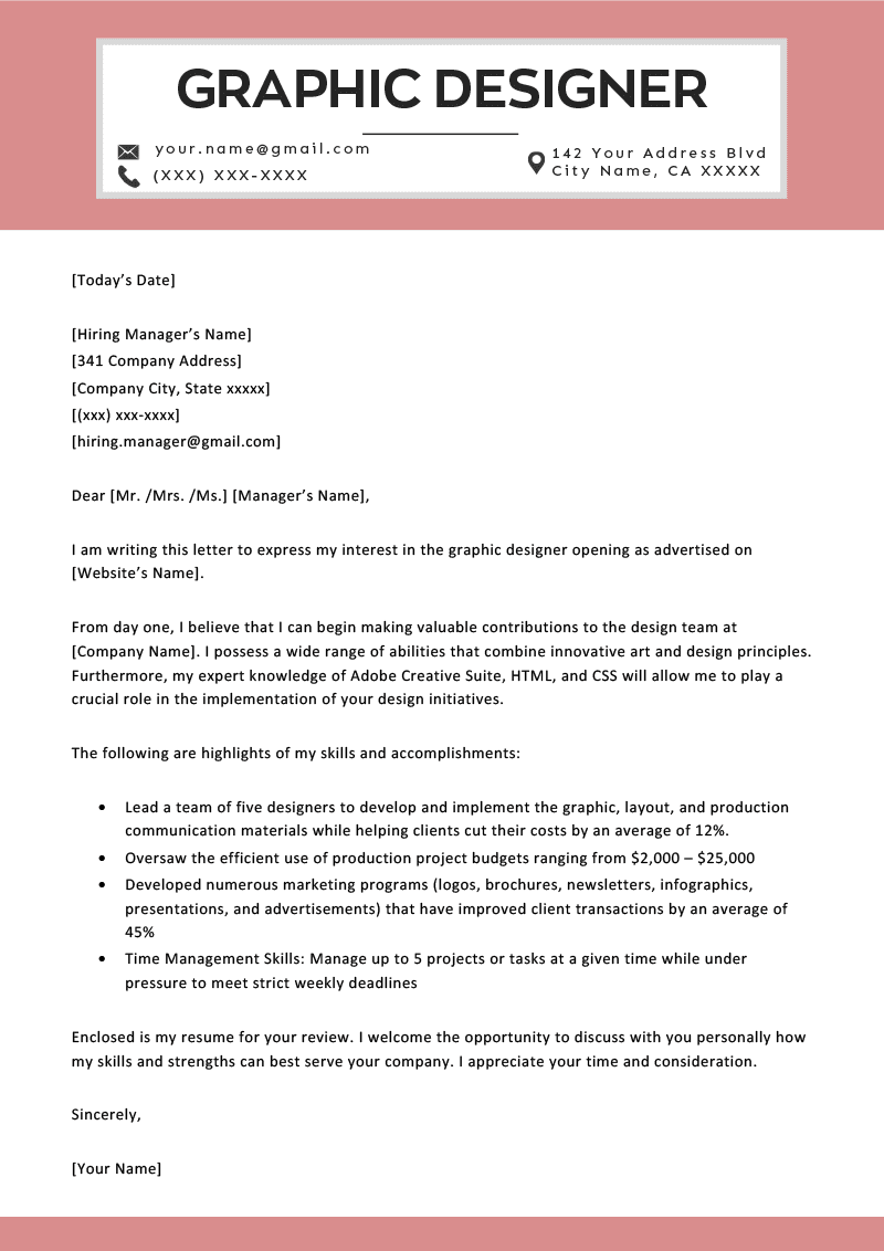 Artist Cover Letter Template ~ Resume Letter