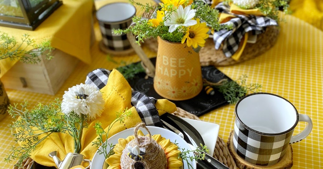 Dining Delight: Bee Themed Tablescape for Two