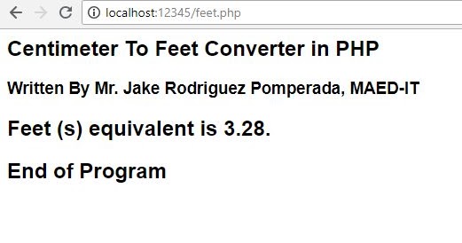 Free Programming Source Codes And Computer Programming Tutorials Centimeter To Feet Converter