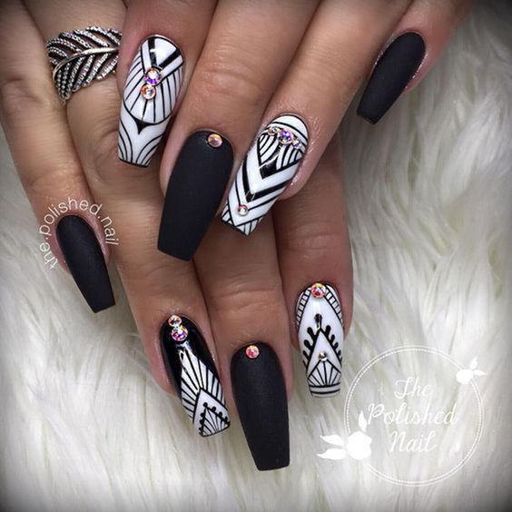 🌺 9 Matte Black Coffin Nail Ideas Trend In Cool 2019 🌺