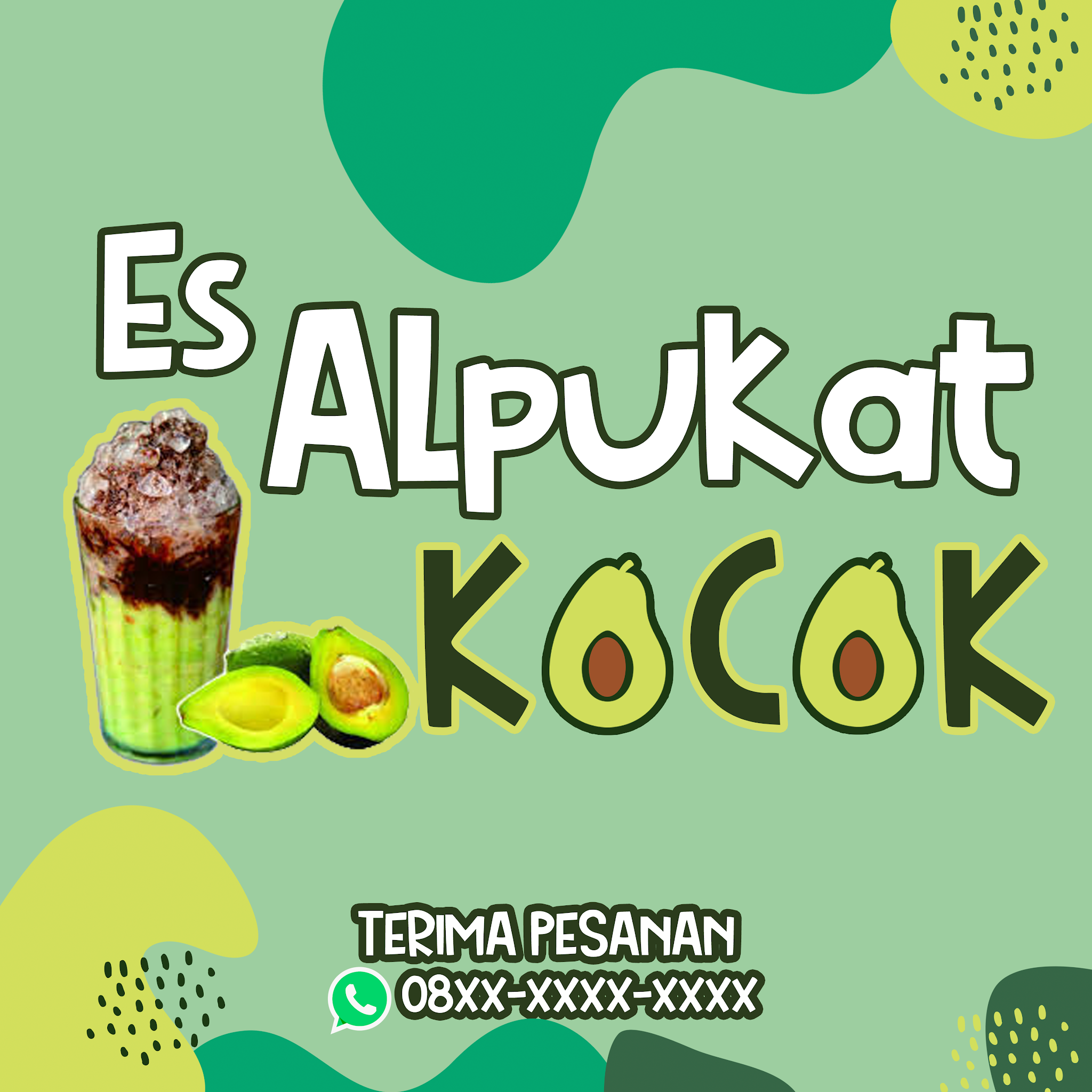 Contoh Banner atau Spanduk Alpukat Kocok PSD