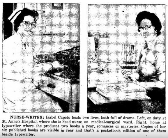 Vintage Nurse Romance Novels: Isabel Capeto