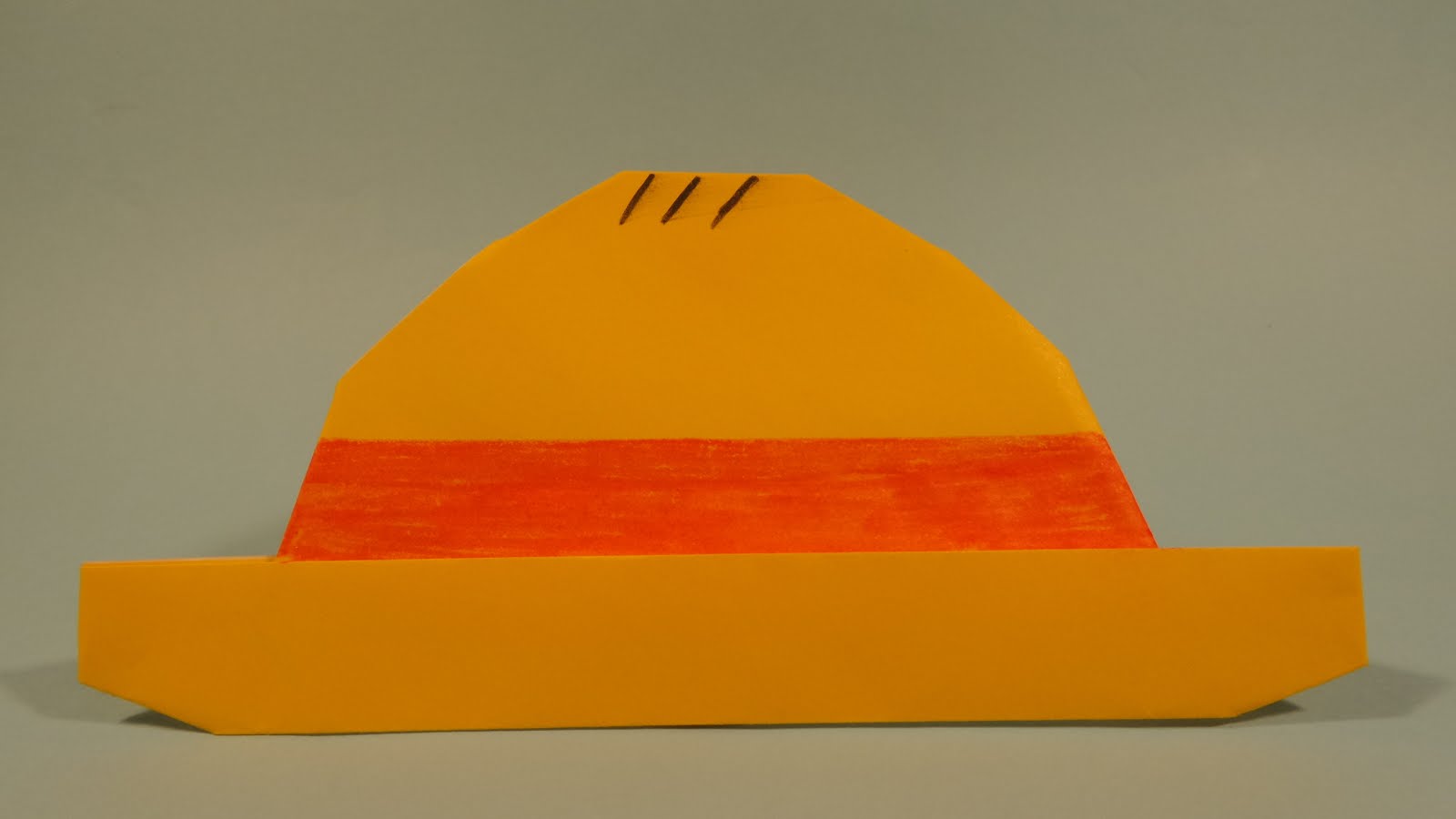 MAY origami: 원피스 루피의 모자 종이접기 - Origami Confetti ONE PIECE Straw hat of ...