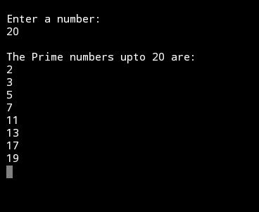 C program to print prime numbers upto a given number - My CS Tutorial ...