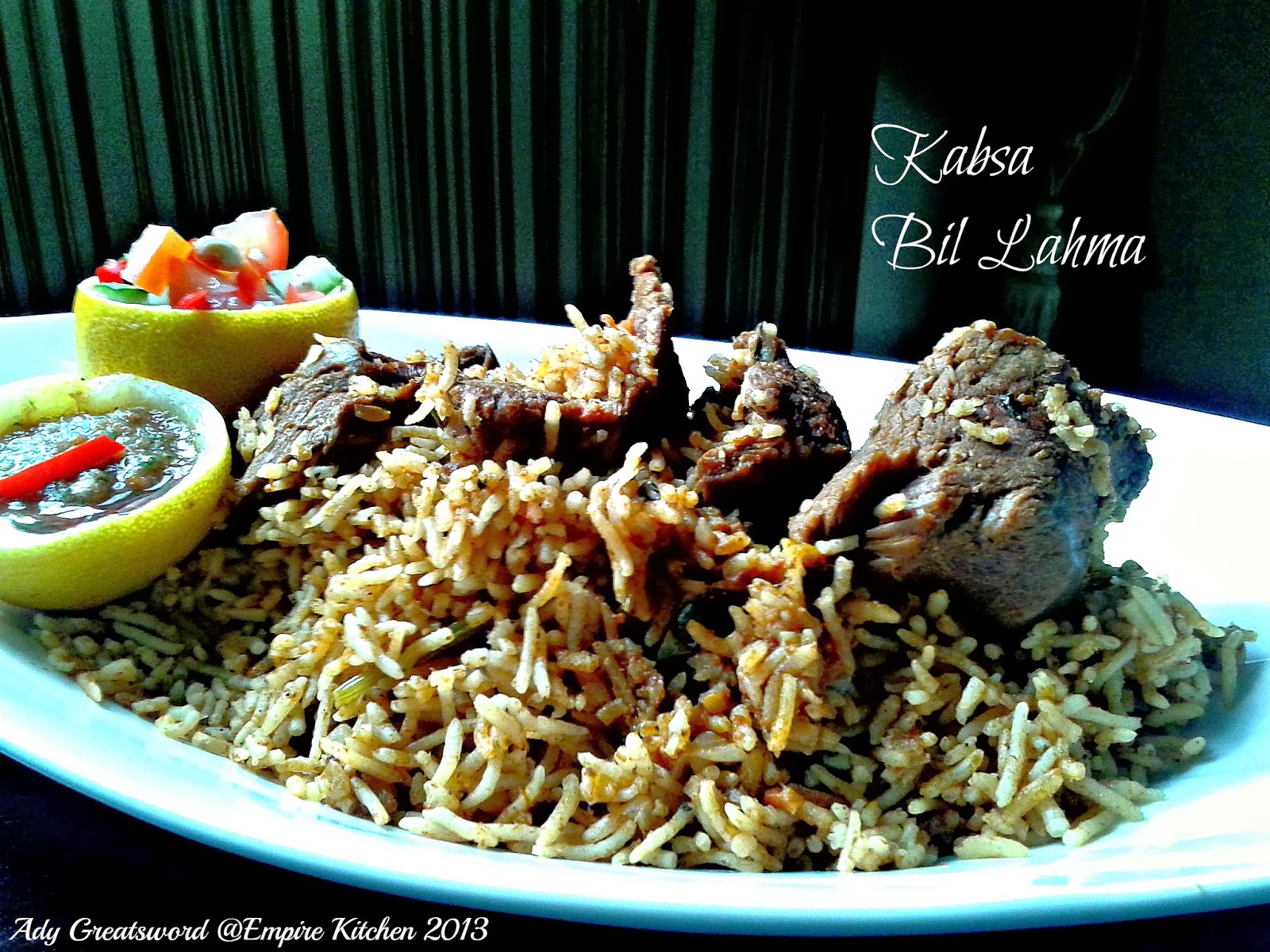 Ady Greatsword Empire Kitchen Recipes: Kabsa Bil Lahma(Lamb Kabsa)