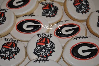 Sweet G: Georgia bulldog football cookies