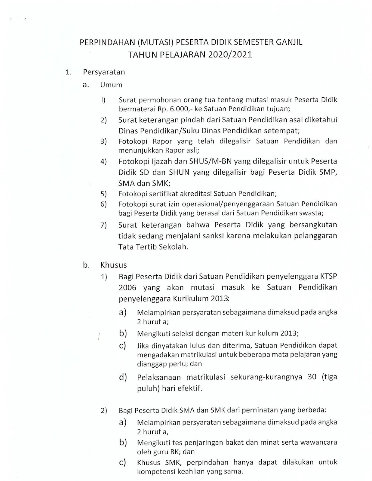 SMK NEGERI 65 JAKARTA: MUTASI