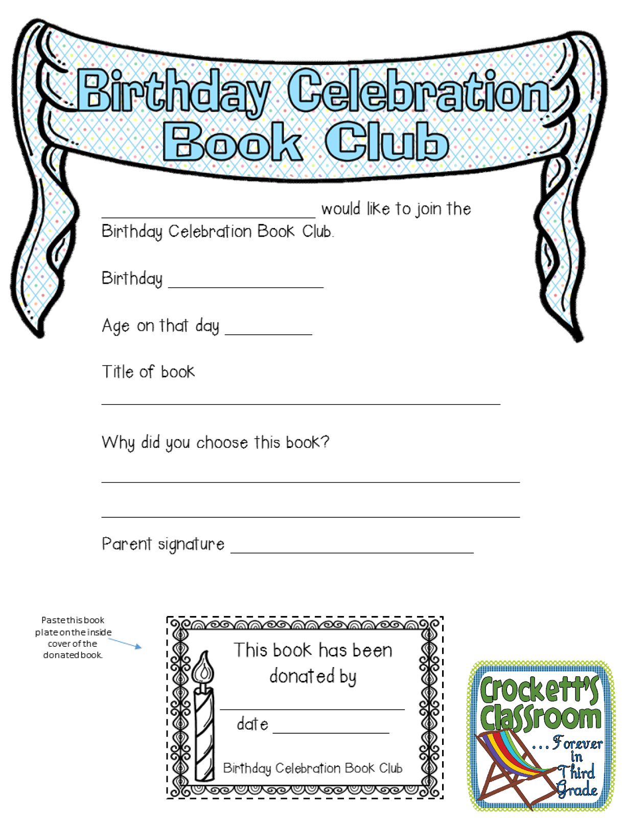 Birthday Book Clubs - Crockett's Classroom