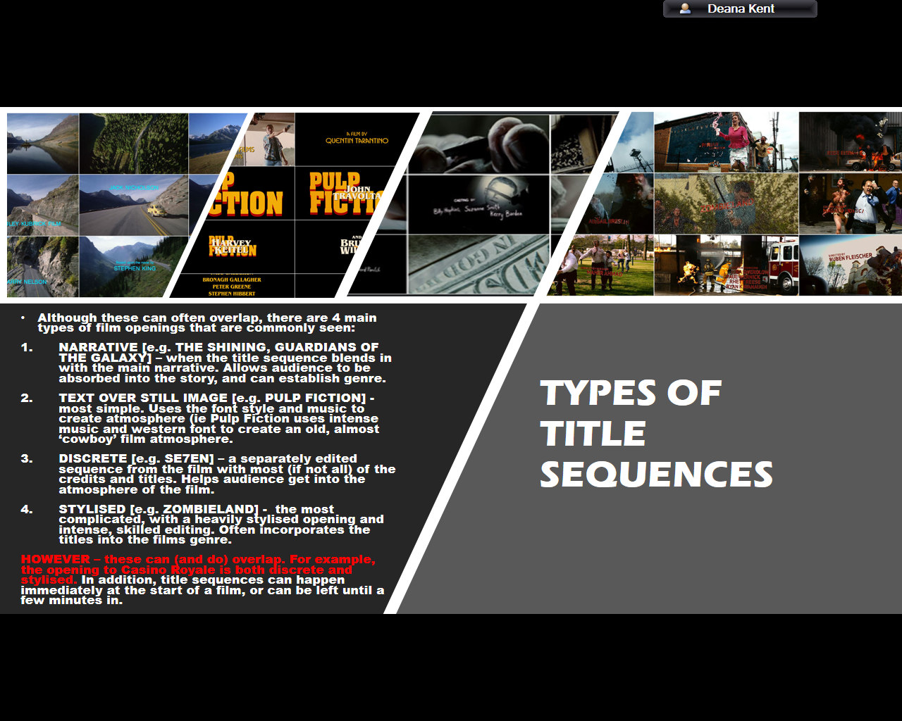 616 Deana Kent: Importance of Title Sequences + analysis of Se7en Titles