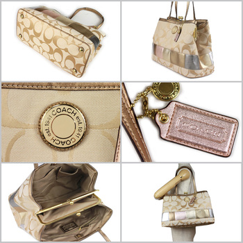 Handbags Haven Enterprise : COACH APPLIQUE SIGNATURE FRAMED SATCHEL F19228