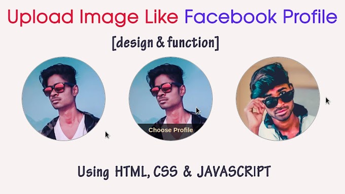 Upload Photo Like Facebook Profile Picture With HTML, CSS & JS | CIN