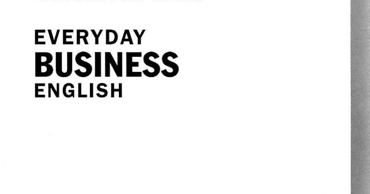 BOOKS: ENGLISH FOR WORK: EVERYDAY BUSINESS ENGLISH