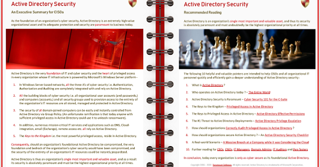 Active Directory Security Blog: Active Directory Security - A Guide for ...