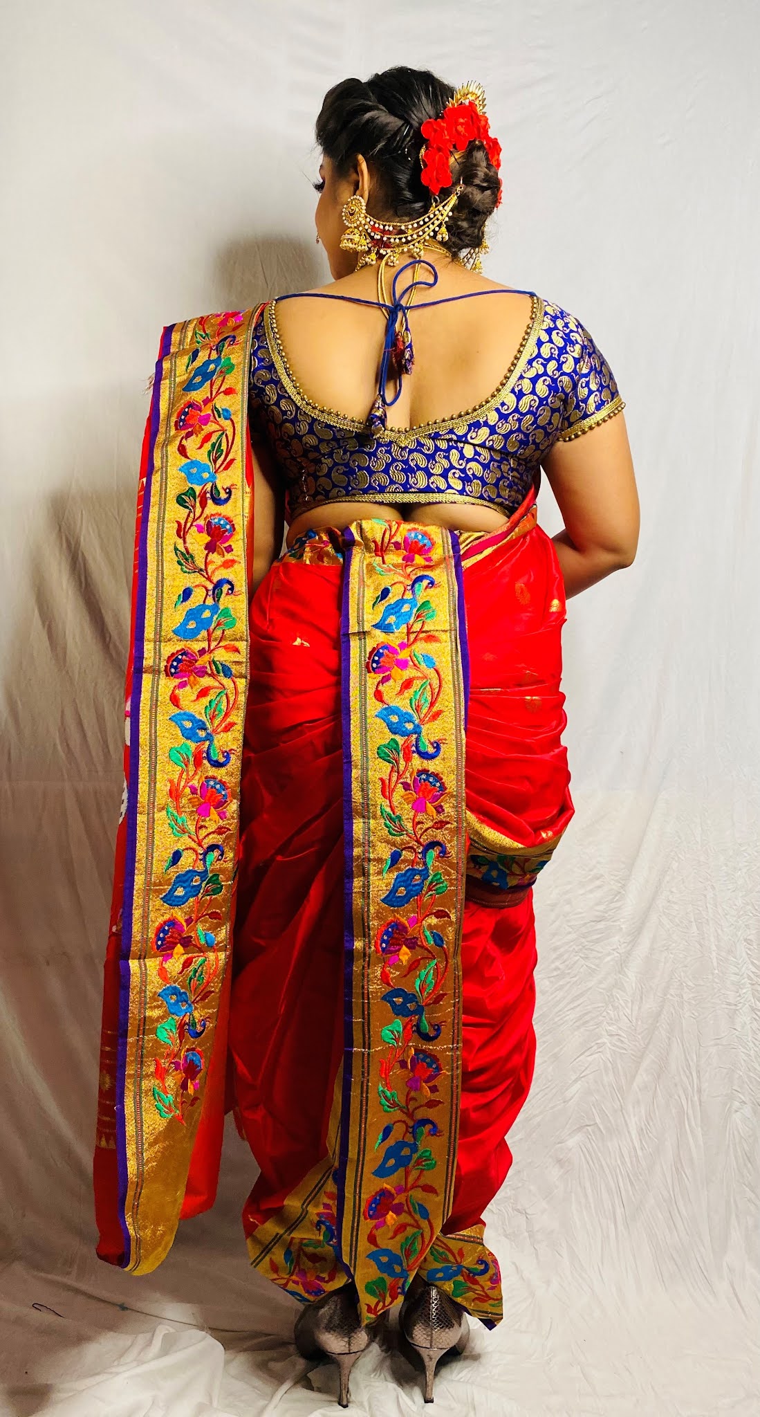 Our Gorgeous Readymade Nauvari Saree fully stitched in Brahmani or ...