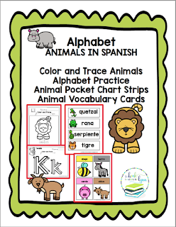 ANIMAL ALPHABET SET IN SPANISH ~ Book Units by Lynn
