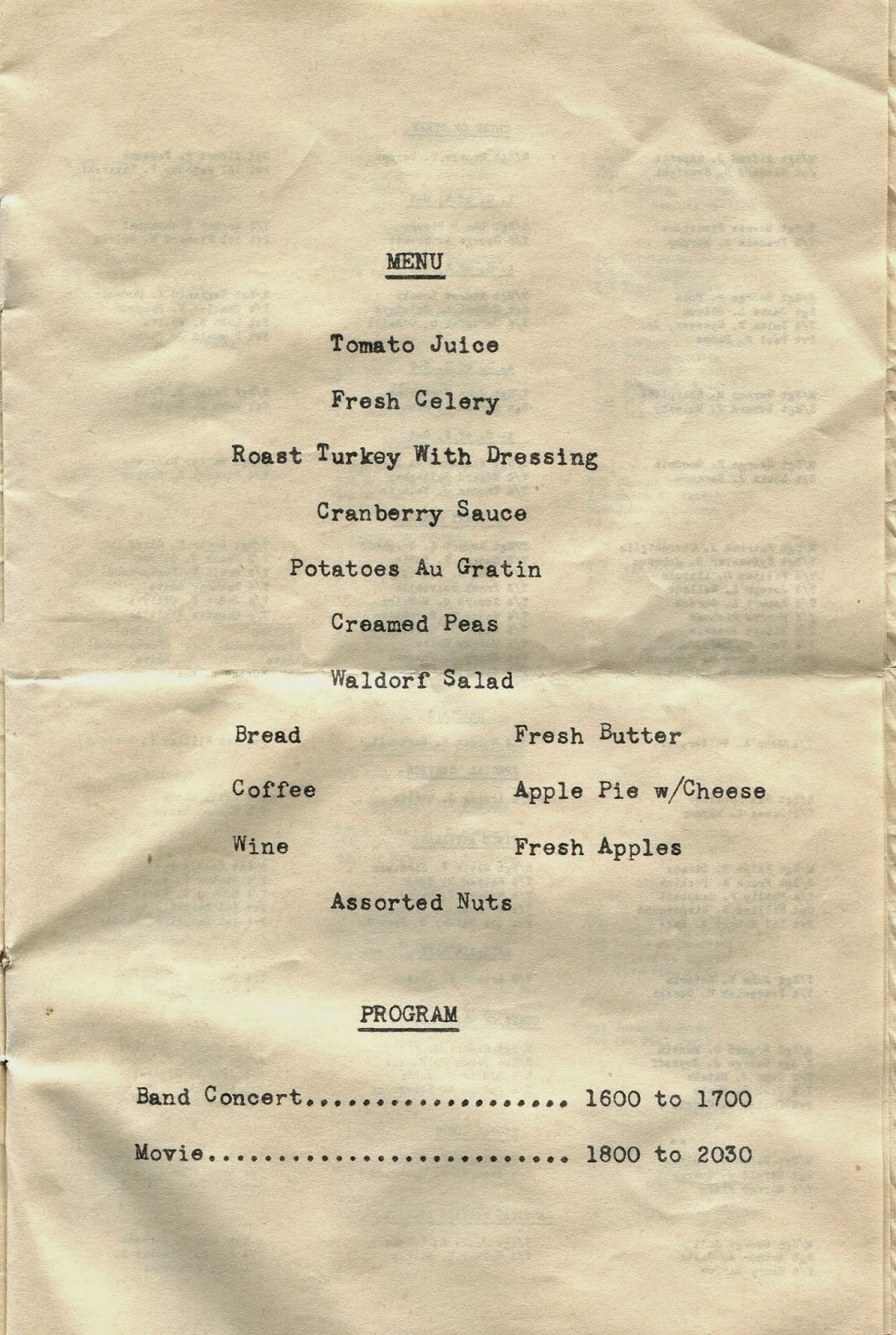 The American Menu: Freedom from Want