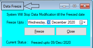 Data Freeze Settings Help Guide