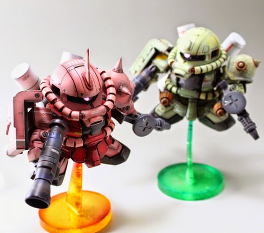 Gundam Family: SD Zaku II Super Back Pack Custom Build