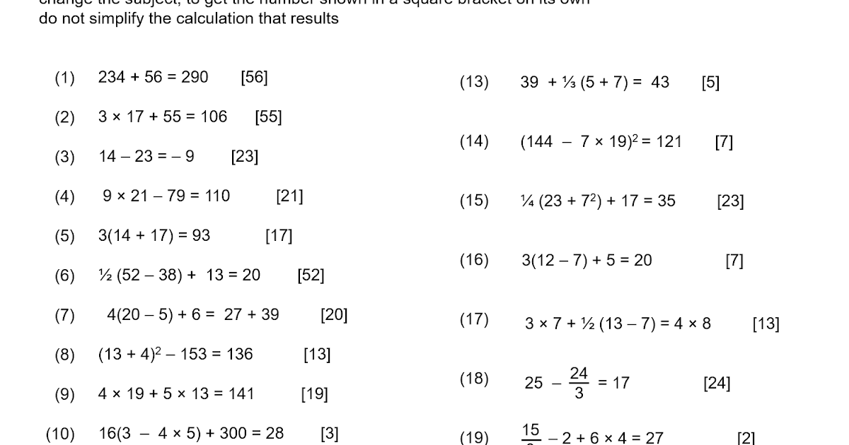 MEDIAN Don Steward mathematics teaching: harder rearrangements ...