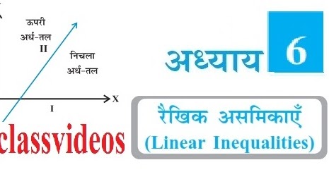 Class 11 Maths Chapter 6 Linear Inequalities in Hindi medium ~ My Class Pdf