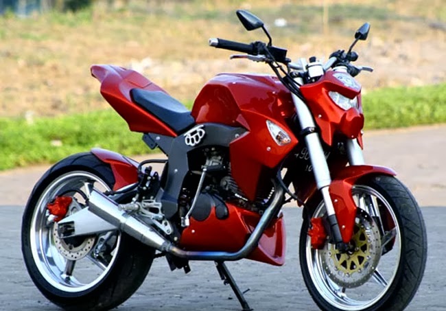 Honda Tiger Revo Modif Ala Street Fighter Merah | Modifikasi Honda ...