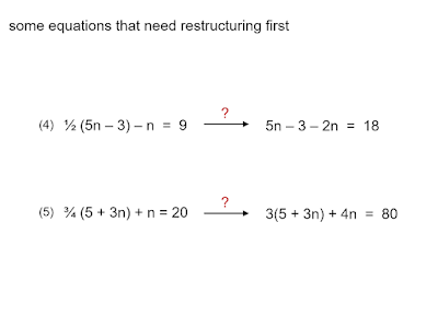 MEDIAN Don Steward mathematics teaching: linear equation extras