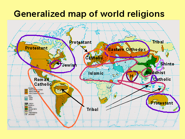 Religion Of The World Map - Map