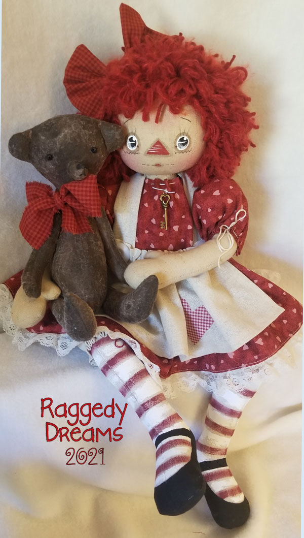 Raggedy Dreams: 2 New Valentine Raggedy Annie Dolls "Attic Annie Series ...