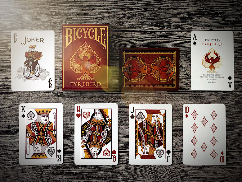 Deck View: Bicycle Fyrebird Playing Cards