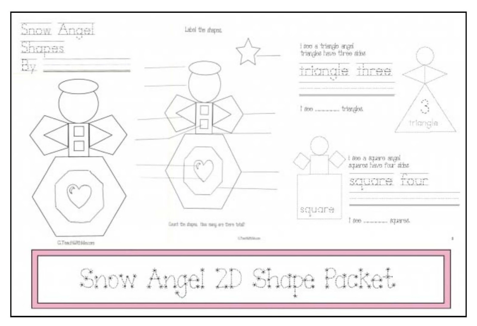 Shapely Snow Angels - Classroom Freebies