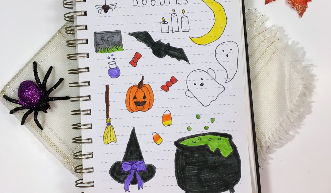 Halloween Bullet Journal Doodle Ideas | Pumpkin Emily