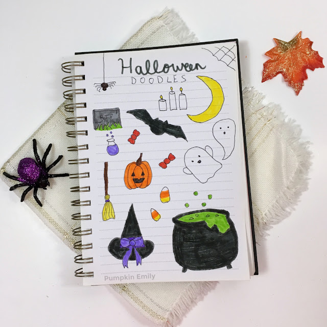 Halloween Bullet Journal Doodle Ideas | Pumpkin Emily