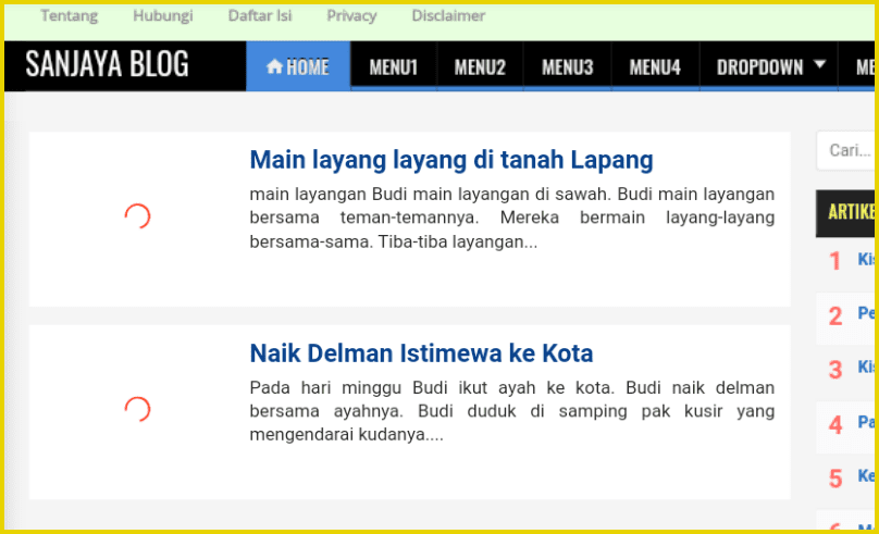 Cara Membuat Efek Loading Keren Sebelum Gambar Blog Muncul - Santos Blog