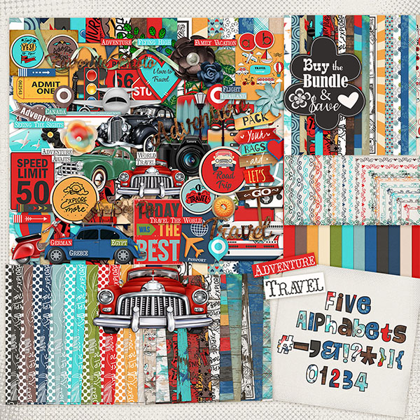 Free Digital Scrapbook Kits: Adventure Travel Digital Scrapbook Kit