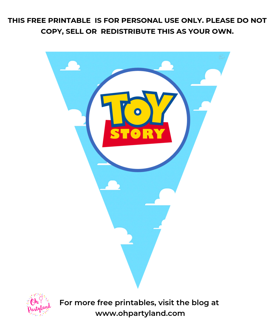 Toy Story Banner - oh partyland