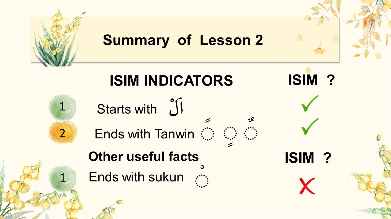 Arabic Grammar Made Easy & Fun !: Is that word an Isim ? Lesson 2(ii ...