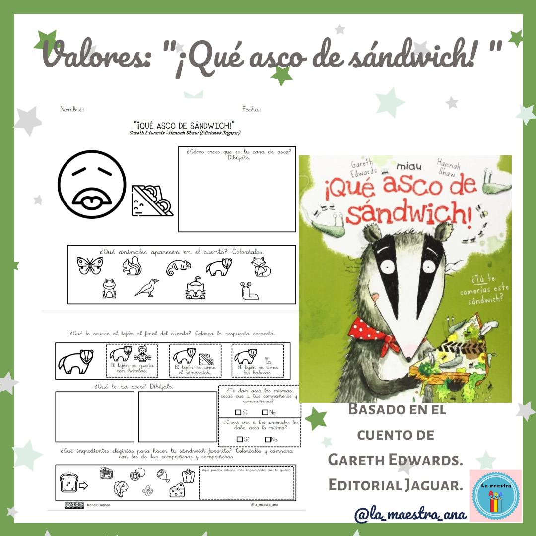 Tizas de colores: ¡QUÉ ASCO DE SÁNDWICH!