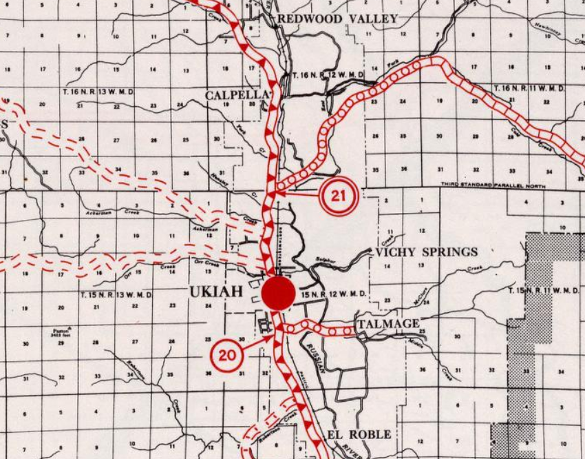 Former US Route 101 on State Street in Ukiah and the Highway Corridors ...