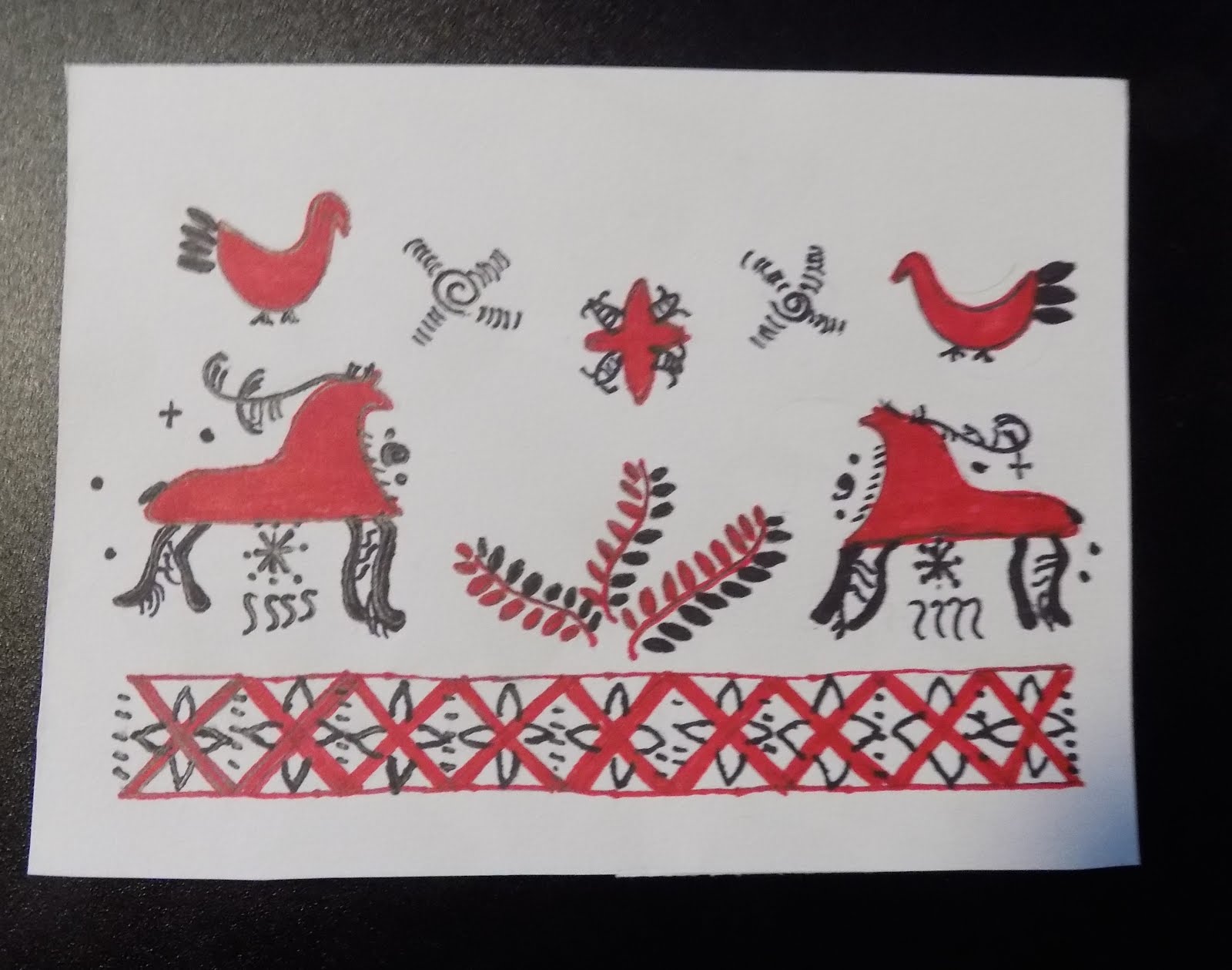 the Plain Professors: Russian Folk Art Project: Mezen (Ме́зенская ро́спись)