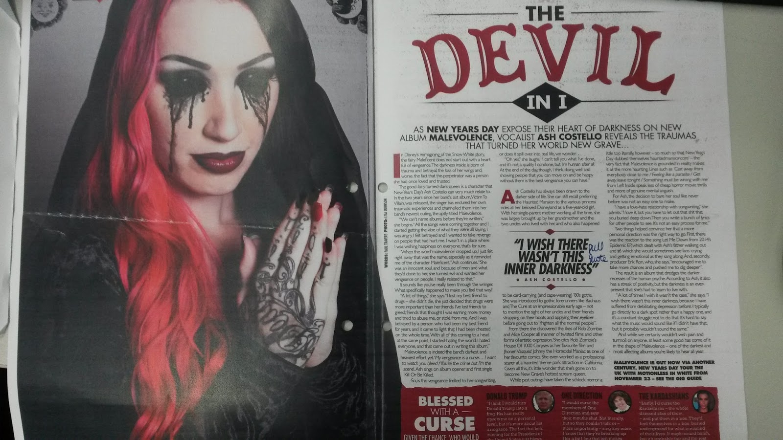 Claremont Media Studies: Analysing: "The Devil in I" From Kerrang magazine