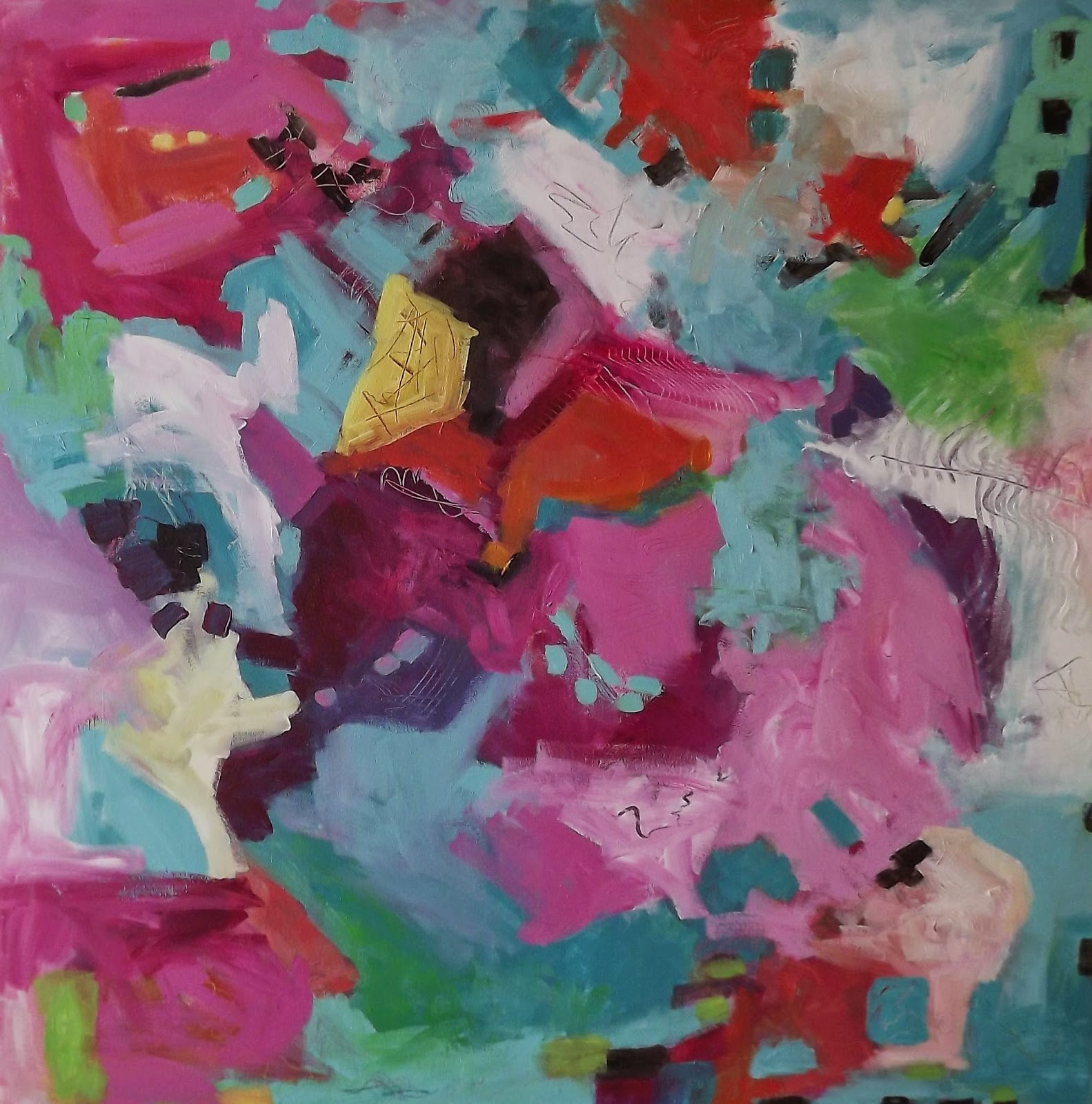Marcy Brennan Art: "Fiesta" - New Abstract Painting Series by Marcy Brennan