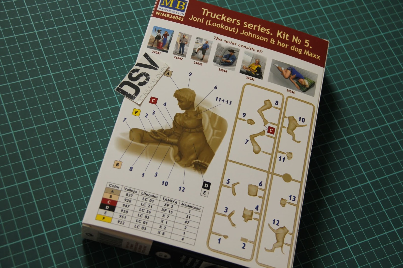 Master Box 1/24 Joni Johnson and Dog (MB24045) - DetailScaleView