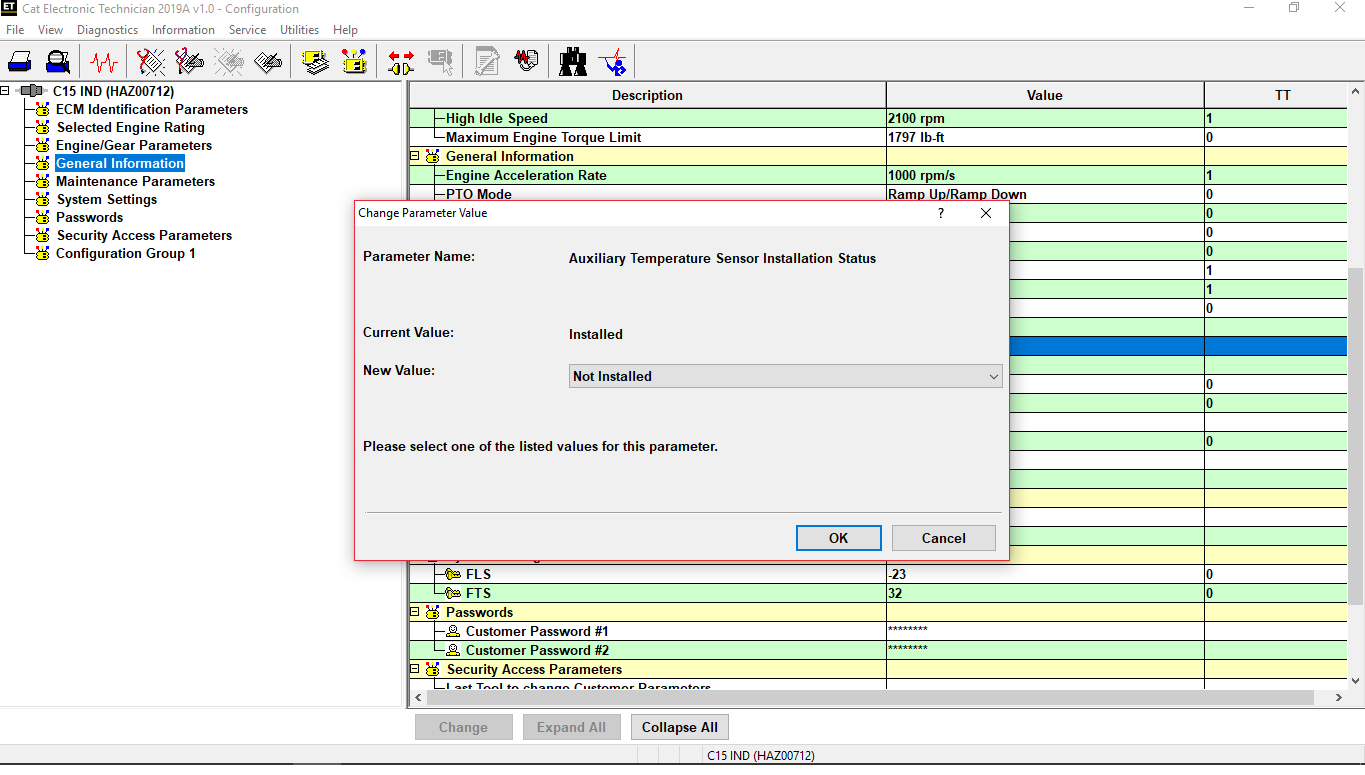 DATA ERROR on AUX Temp (Auxiliary Temperature) and Settings on ...