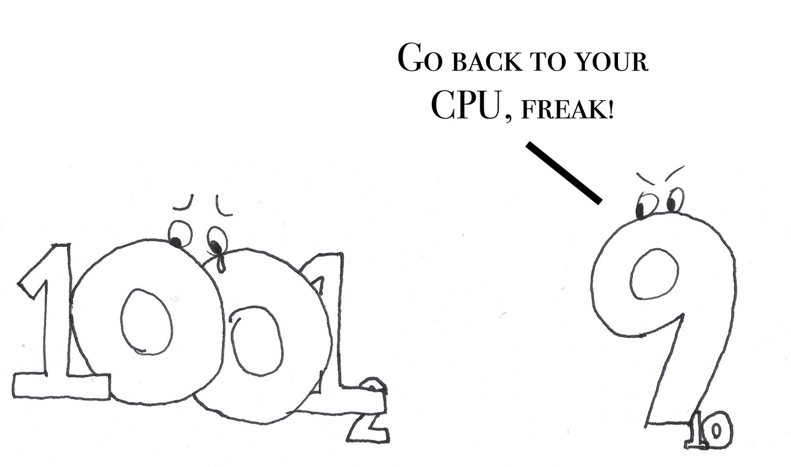 numeros Webcomic: Number Four: A joke about binary