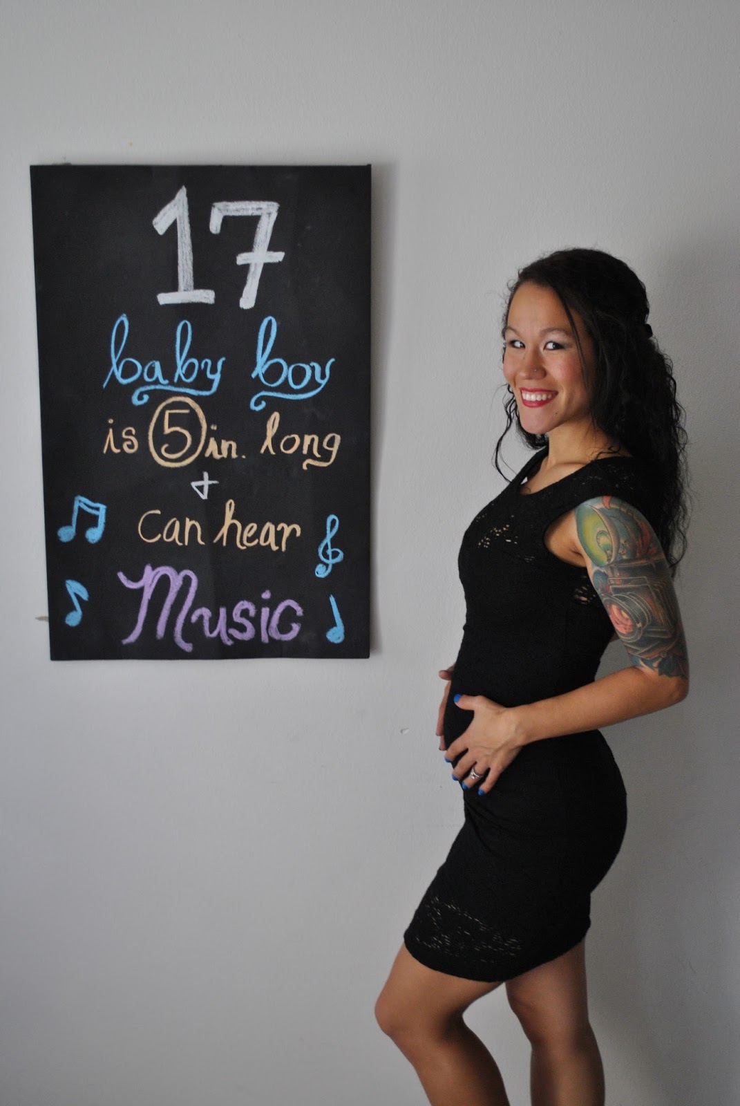 Diary of a Fit Mommy: 17 Week Pregnancy Chalkboard Update