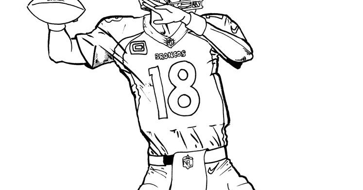 Peyton Manning Coloring Pages 2 ~ Coloring Pages