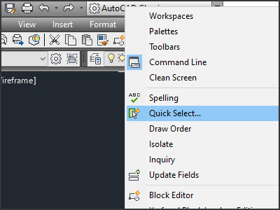 Como utilizar a ferramenta Quick Select no AutoCad