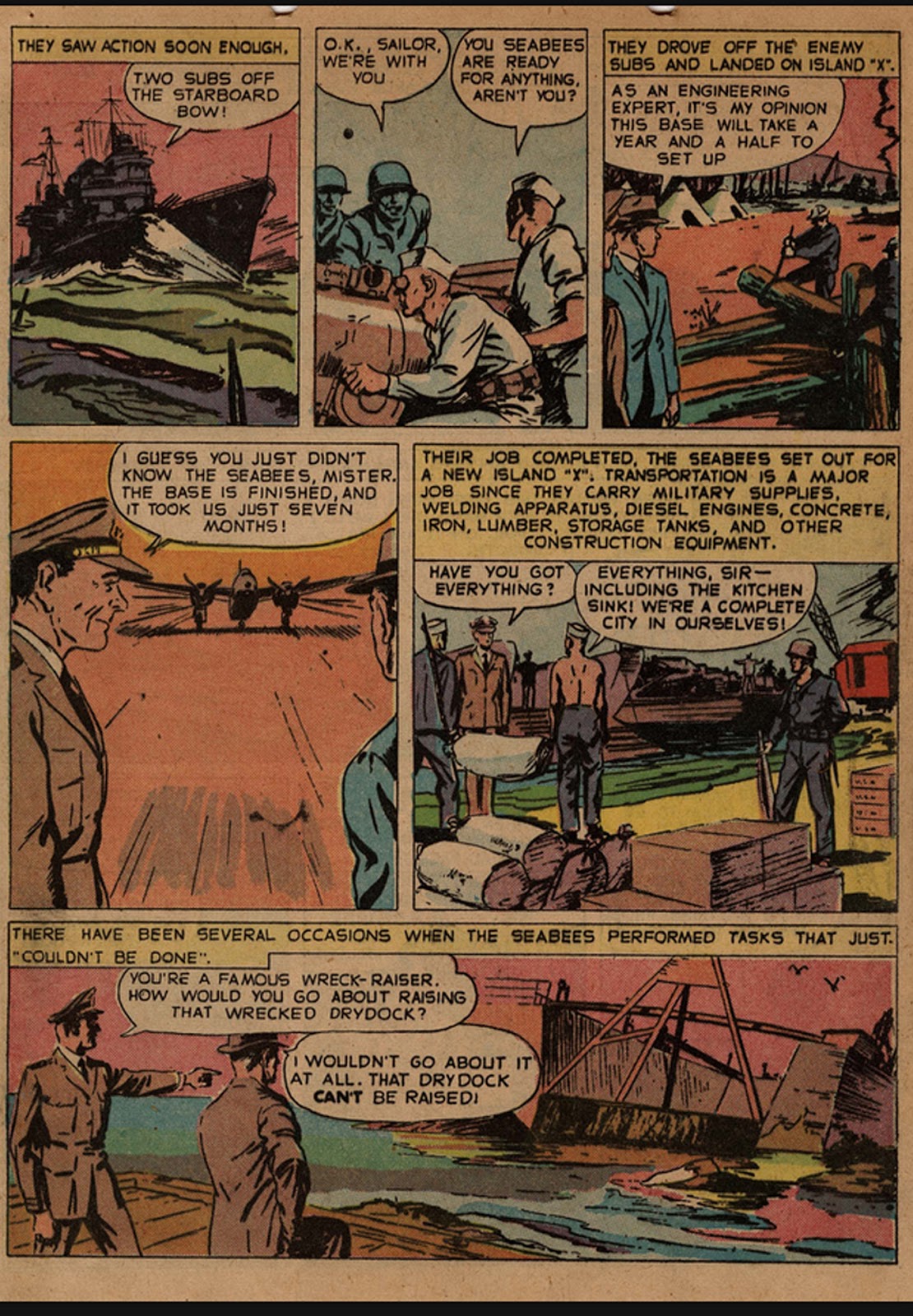 United States Navy: Quonset Huts: The Fighting Seabees, a Comic
