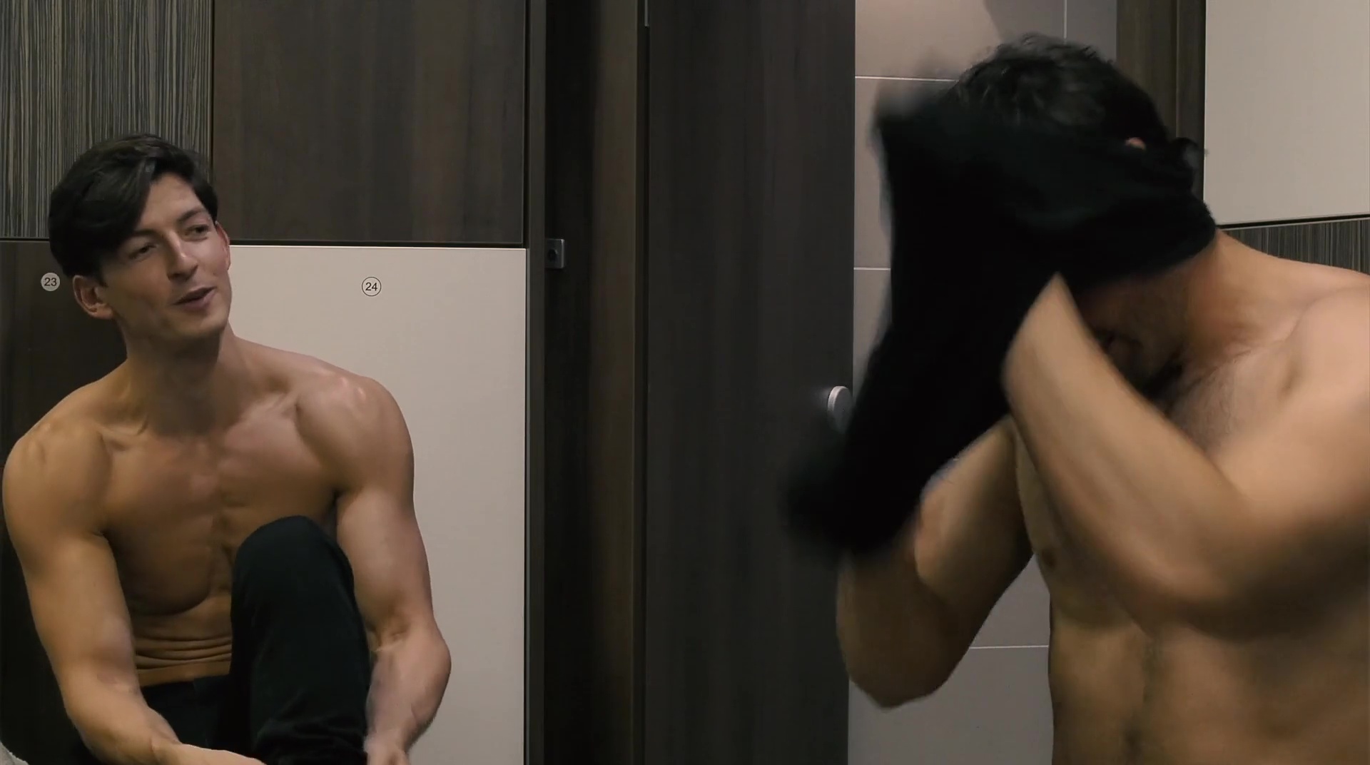 ausCAPS: Arron Blake and Lee Knight shirtless in Misrule